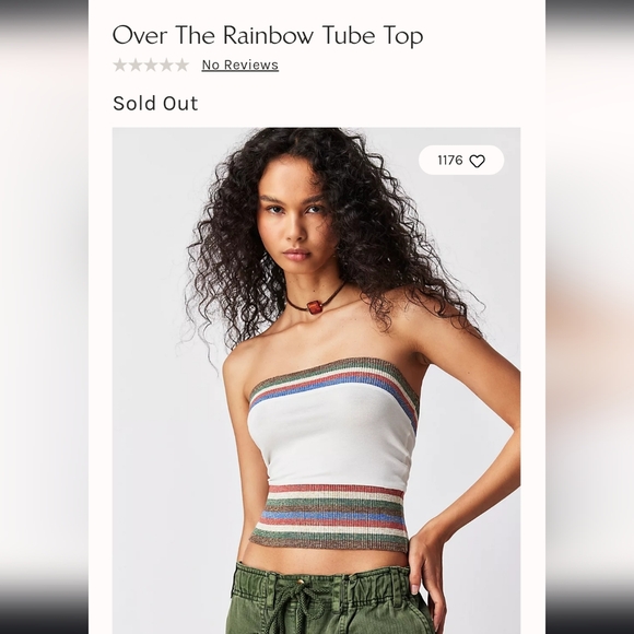 Free People | Tops | Free People Over The Rainbow Tube Top | Poshmark